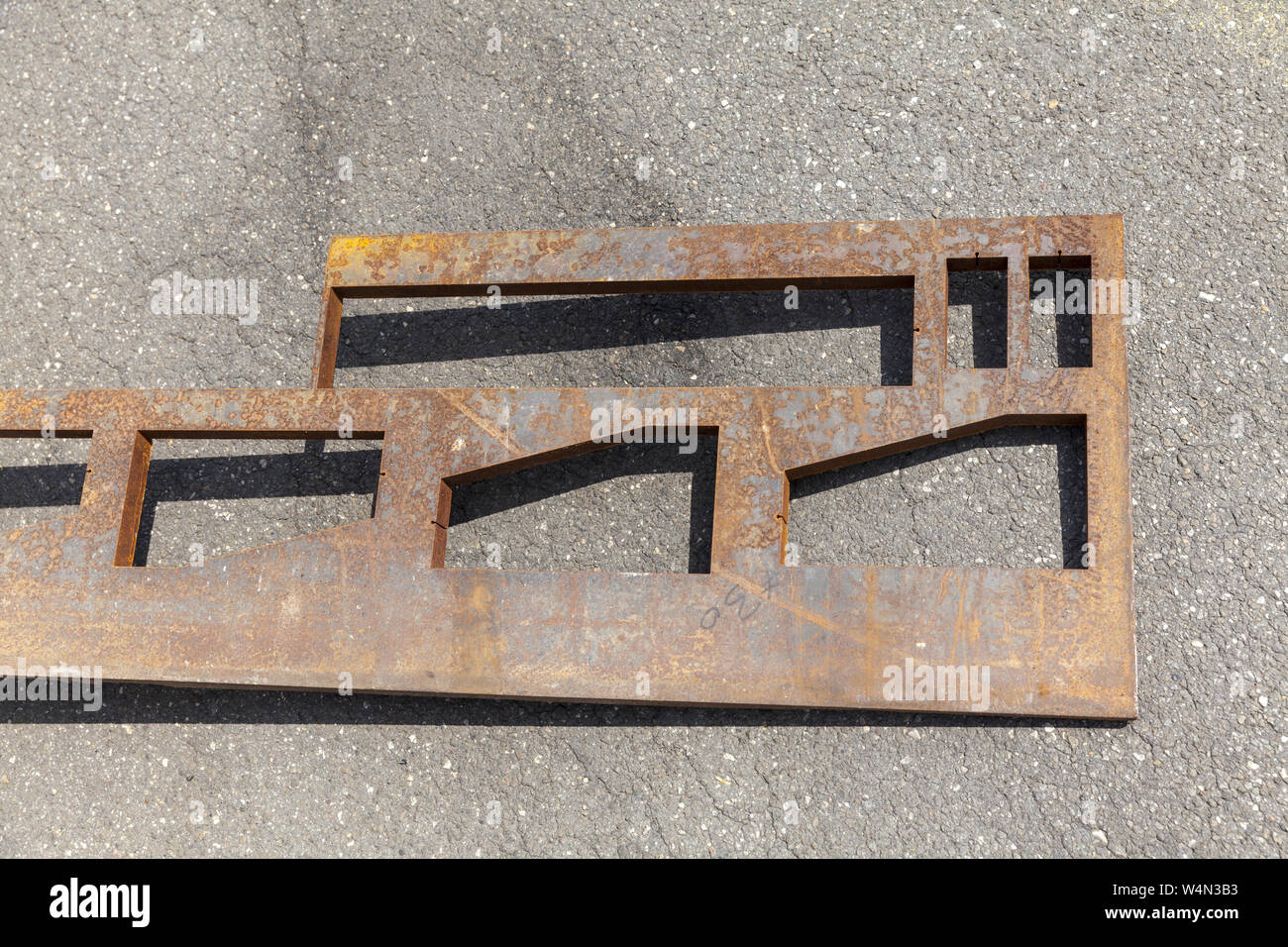 scrap metal on pile, industrial background, close up Stock Photo - Alamy