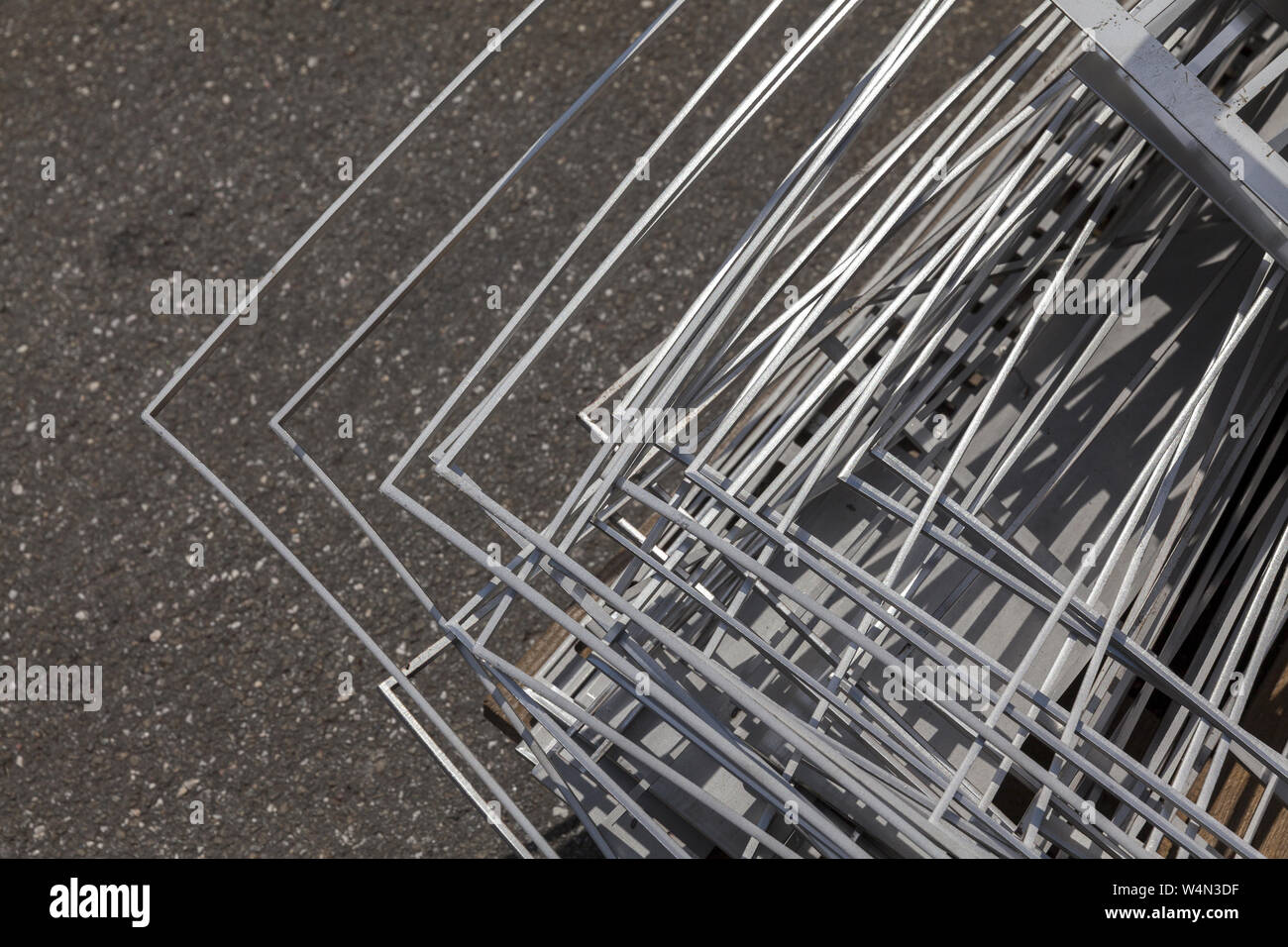 scrap metal on pile, industrial background, close up Stock Photo - Alamy