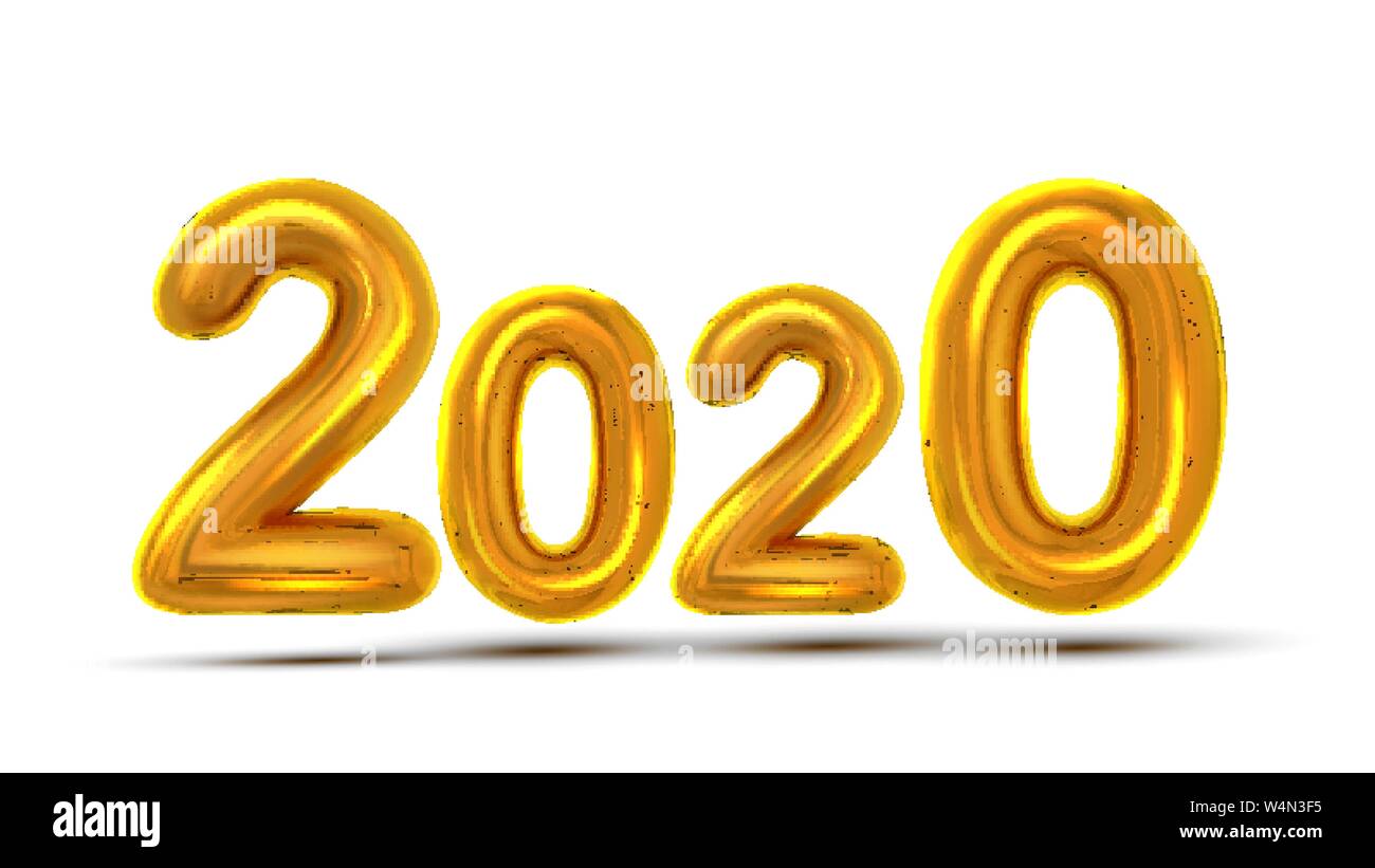 2020 Number New Year Celebration Flyer Vector Stock Vector Image & Art ...