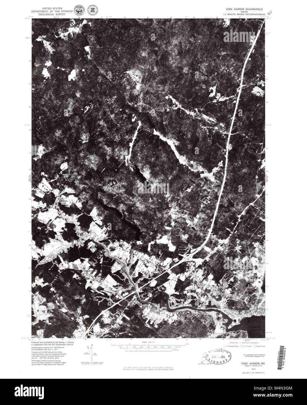 Maine USGS Historical Map York Harbor 461052 1977 24000 Restoration ...