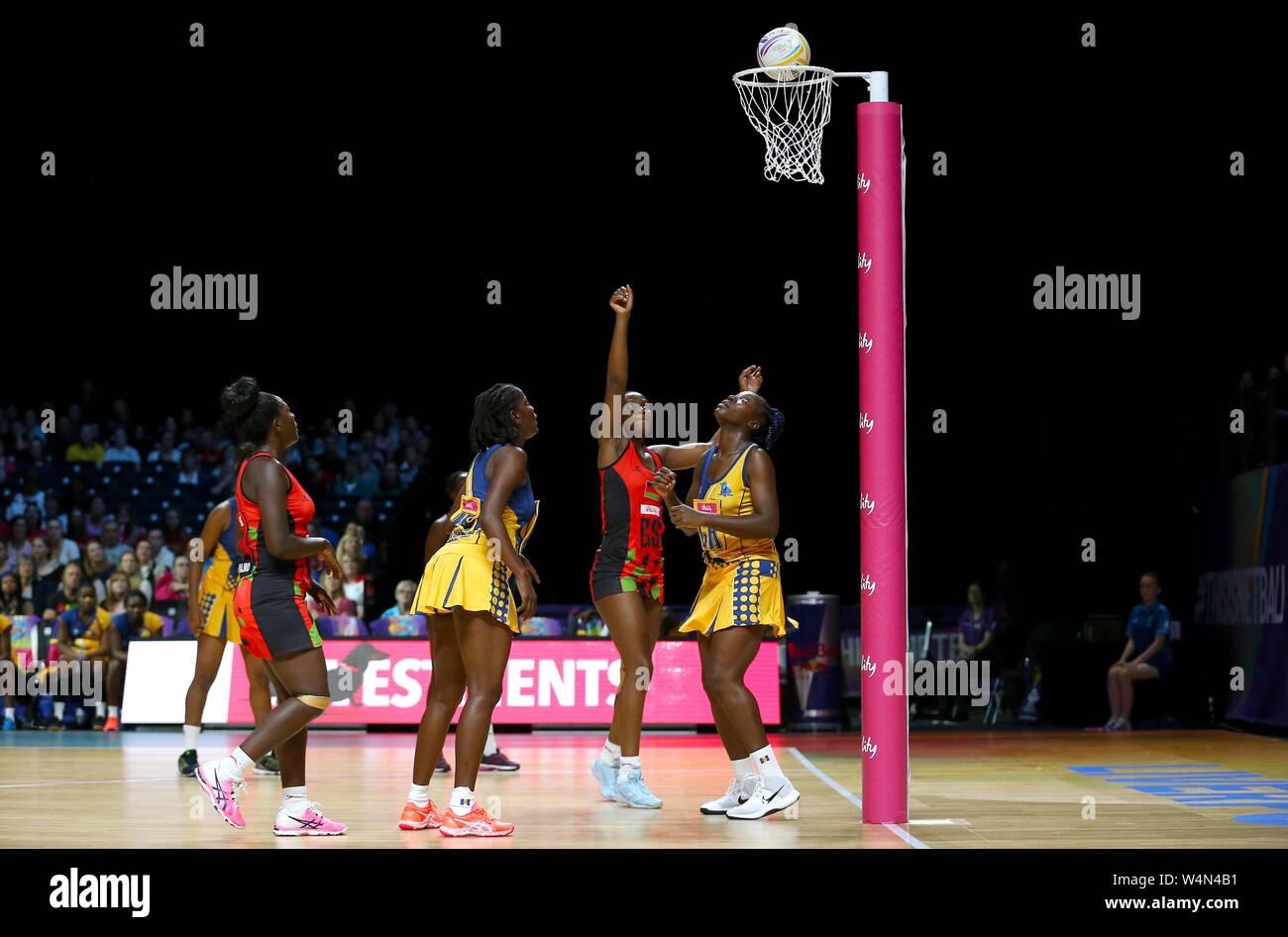 General view of match action during the Netball World Cup match at the ...