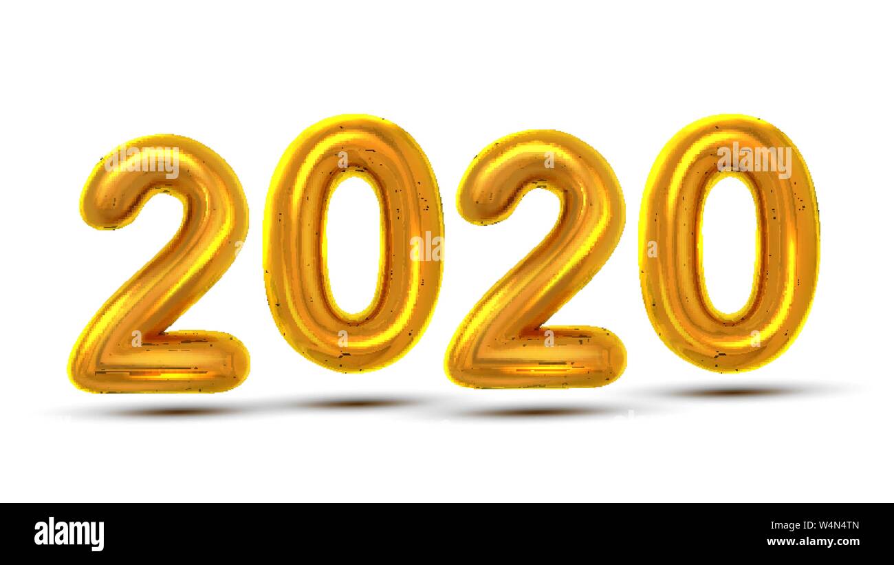 2020 Number New Year Celebration Banner Vector Stock Vector Image & Art ...