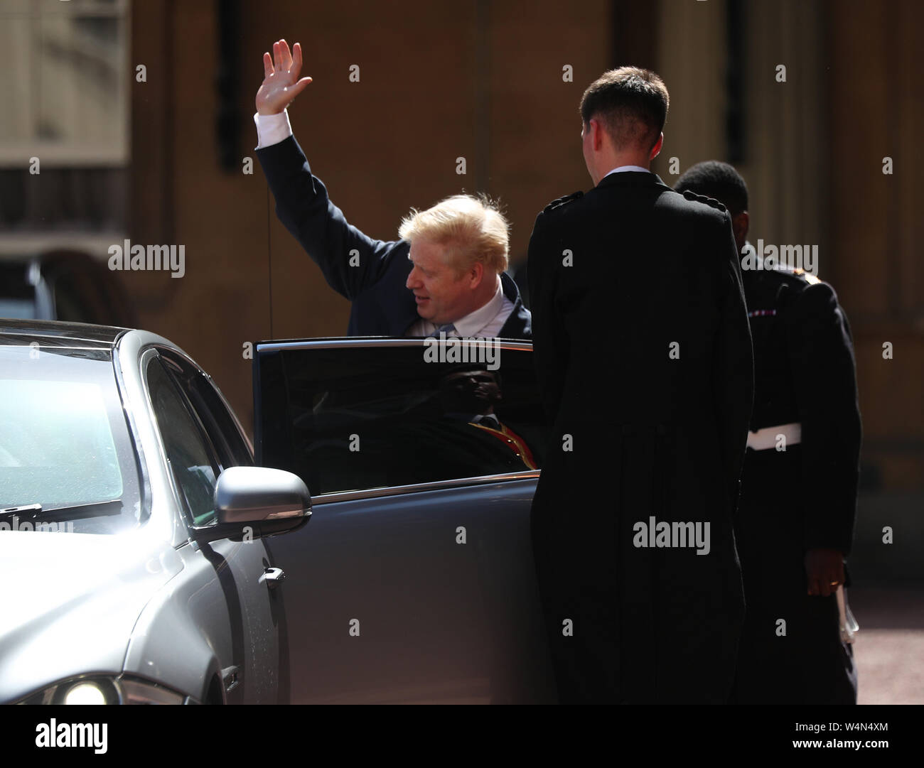 Newly Prime Minister Boris Johnson leaves Buckingham Palace in London ...