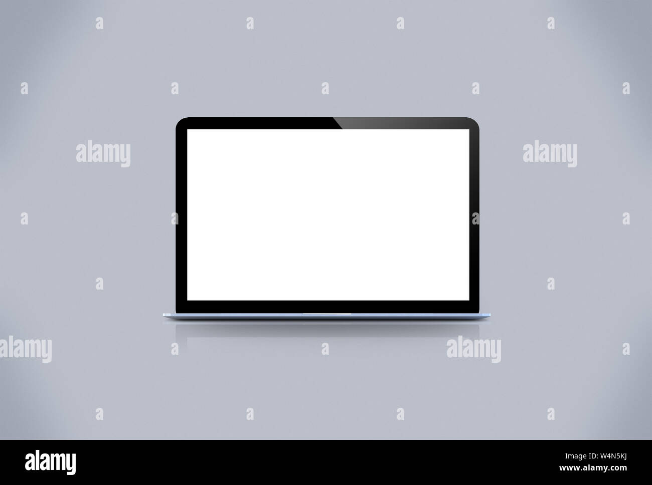 blue laptop 3d rendering mockup Stock Photo - Alamy