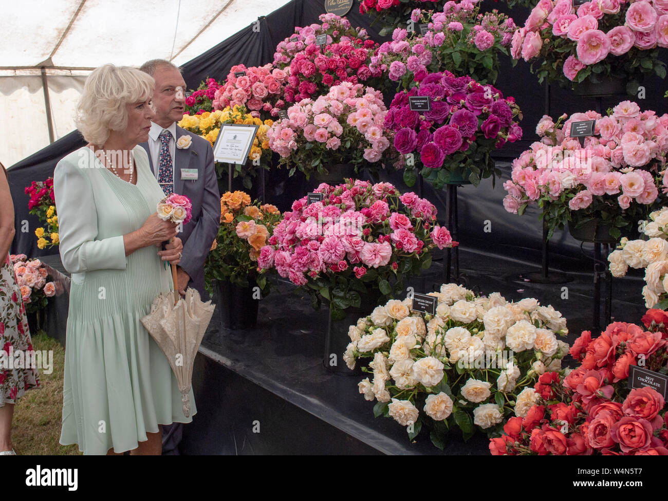 The Duchess of Cornwall during a visit to the Sandringham Flower Show ...