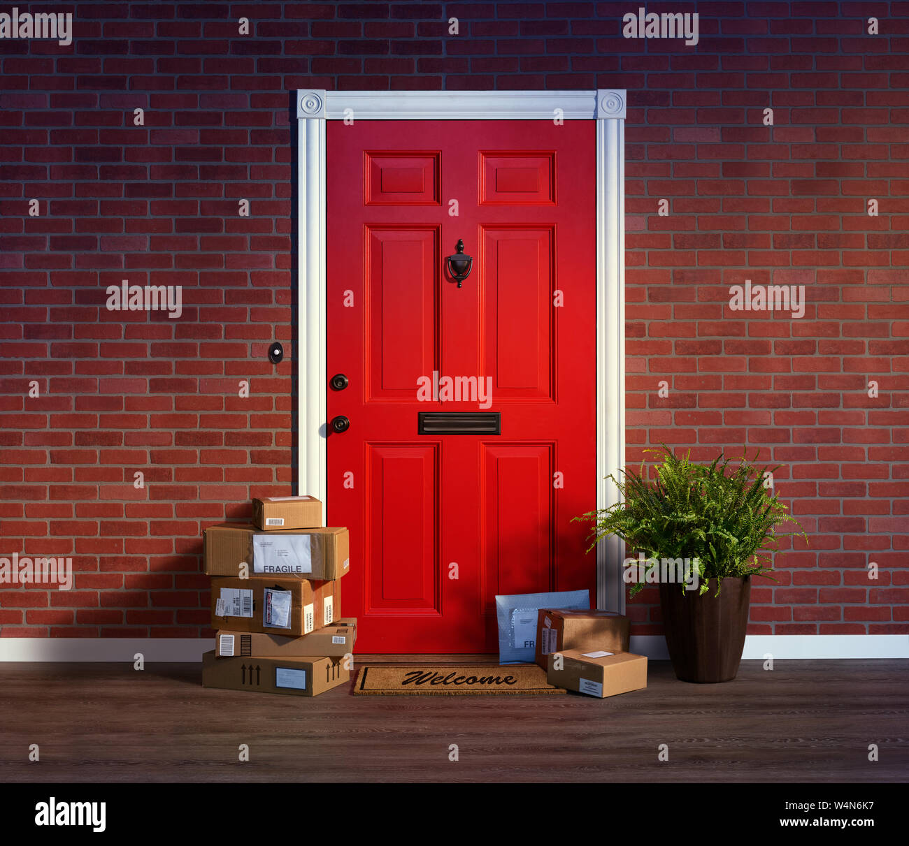 Residential package delivery hi-res stock photography and images - Alamy