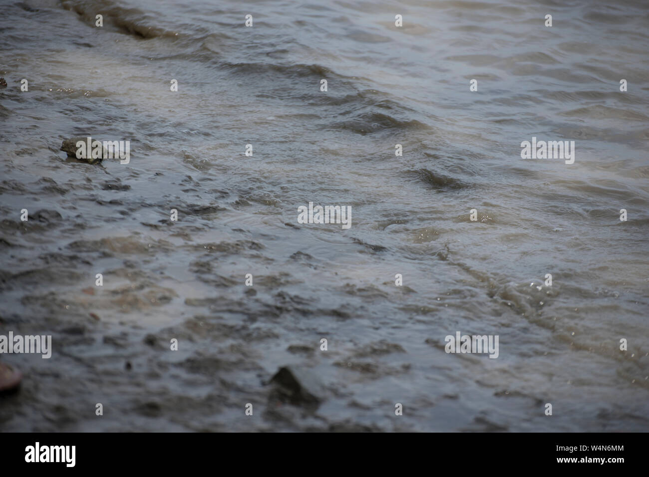 Water pollution, Polluted water are flowing in river Stock Photo - Alamy
