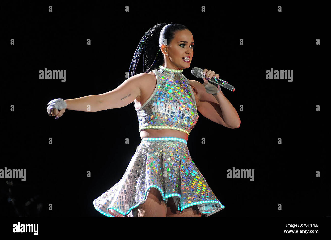 Singer Katy Perry during her show at Rock in Rio 2015 in Rio de Janeiro ...