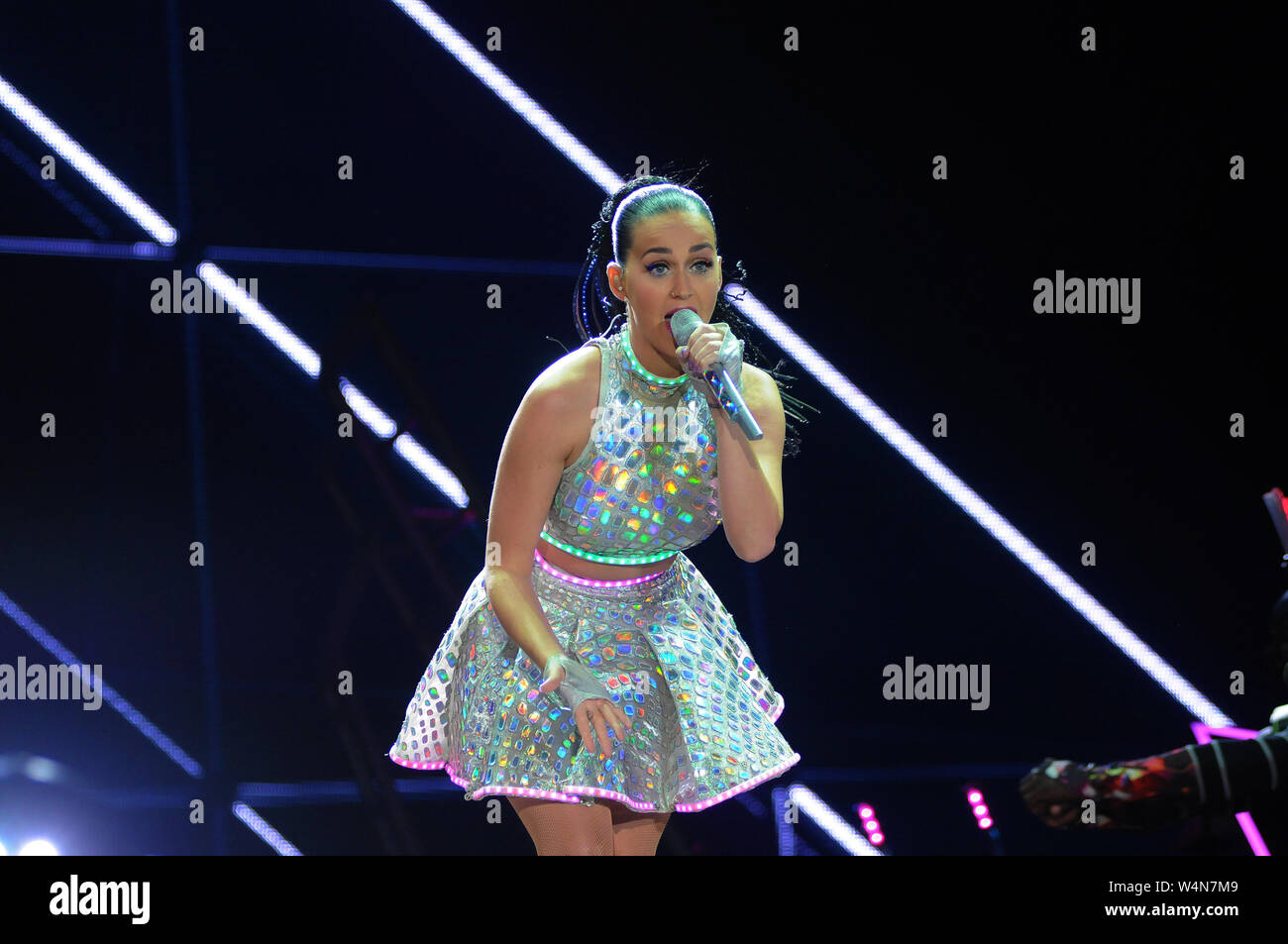Singer Katy Perry during her show at Rock in Rio 2015 in Rio de Janeiro ...