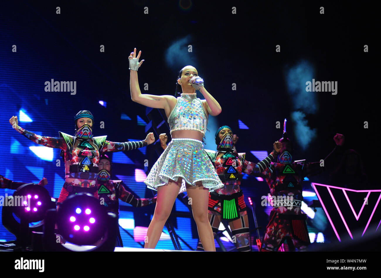 Singer Katy Perry during her show at Rock in Rio 2015 in Rio de Janeiro ...