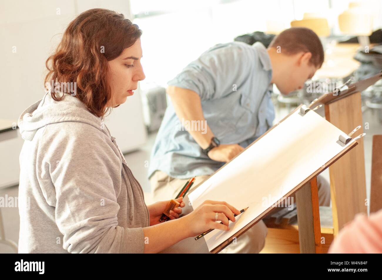 Drafting table art drawing hi-res stock photography and images - Alamy