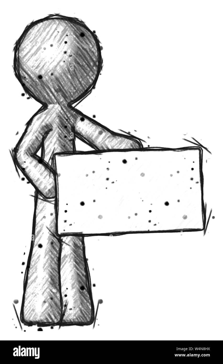 Line art drawing person presenting hi-res stock photography and images ...