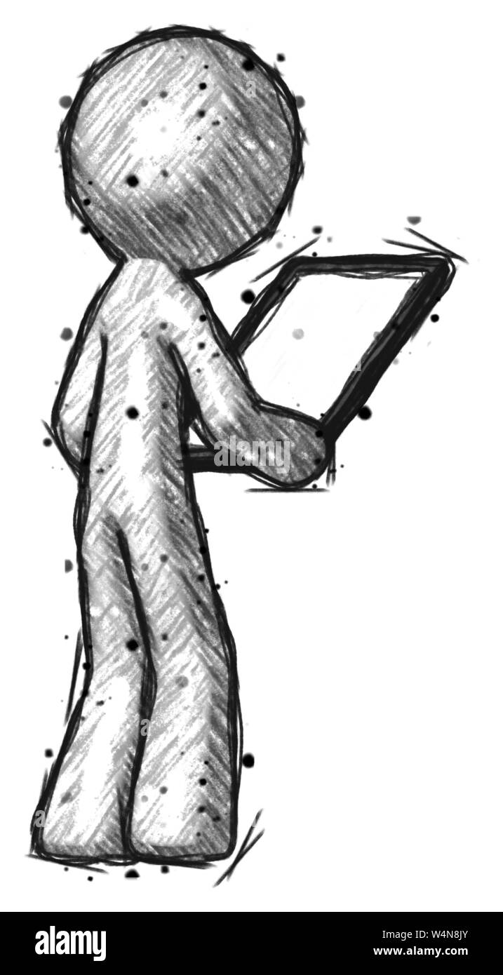 Using holding pencil Black and White Stock Photos & Images - Alamy