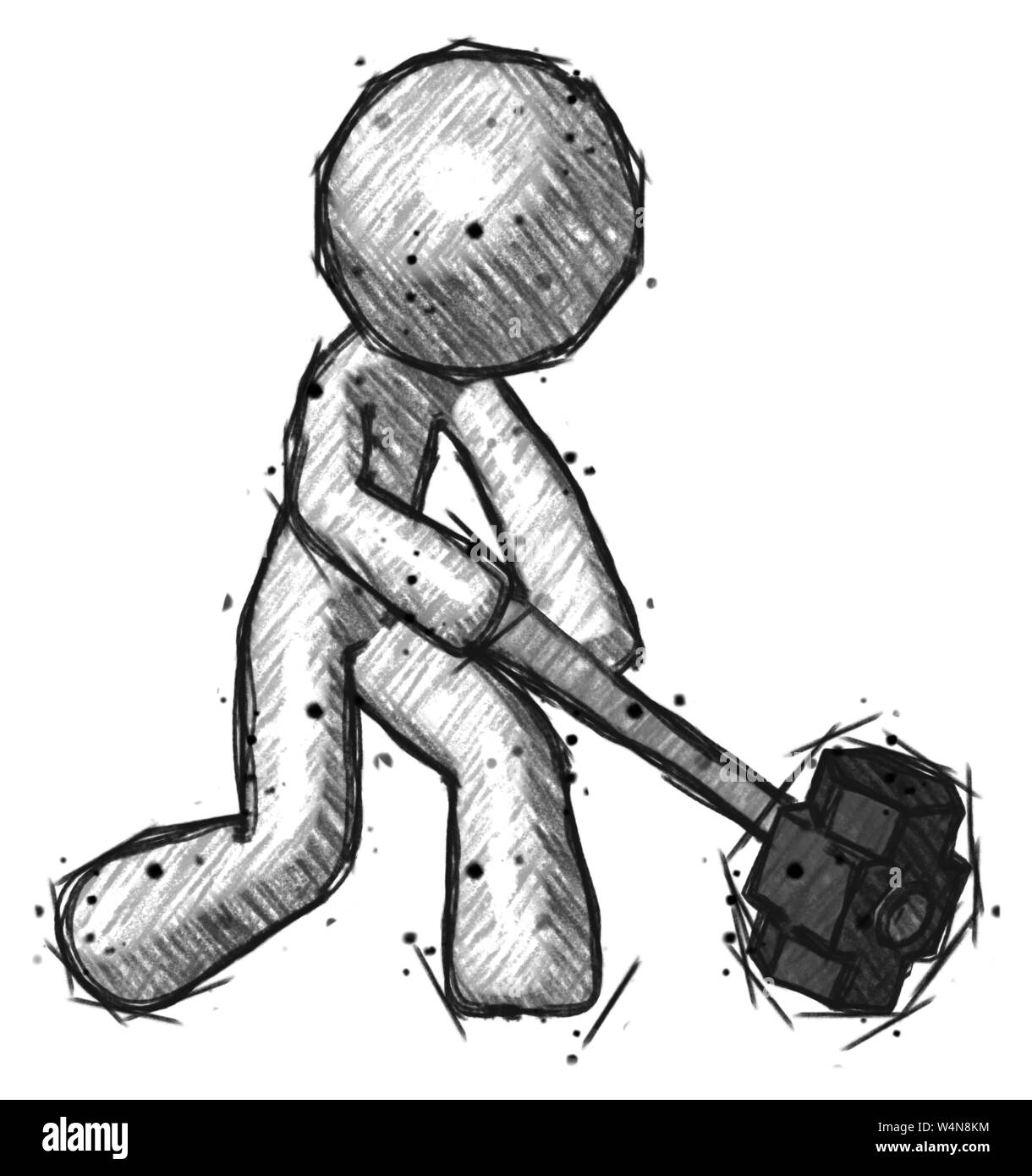 Female worker hammer Black and White Stock Photos & Images - Alamy