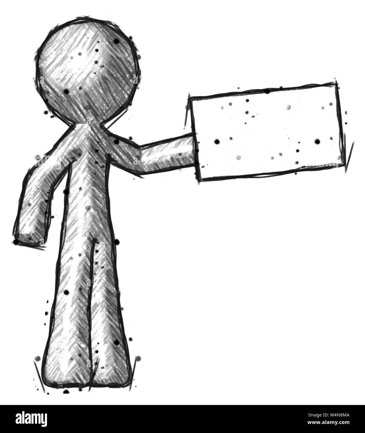 Design mascot handing envelope Stock Photo - Alamy