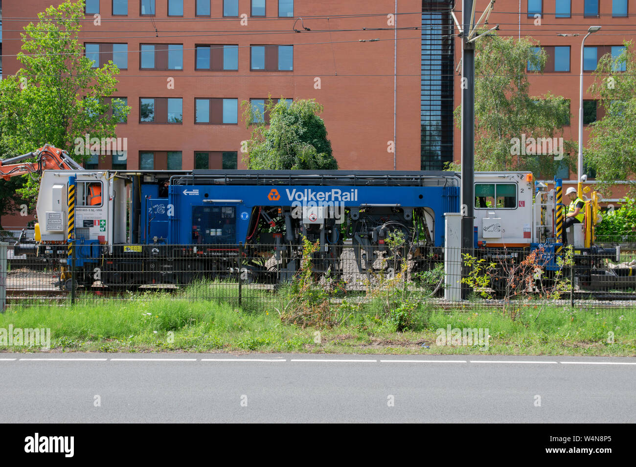 VolkerRail At Work Subway Line At Amstelveen The Netherlands 2019 Stock ...