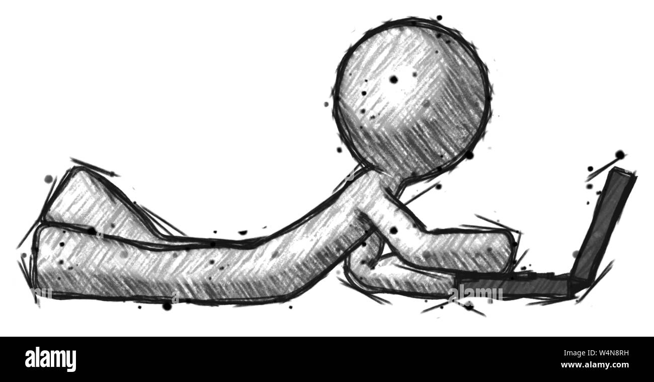 Drawing Person Laying On The Floor