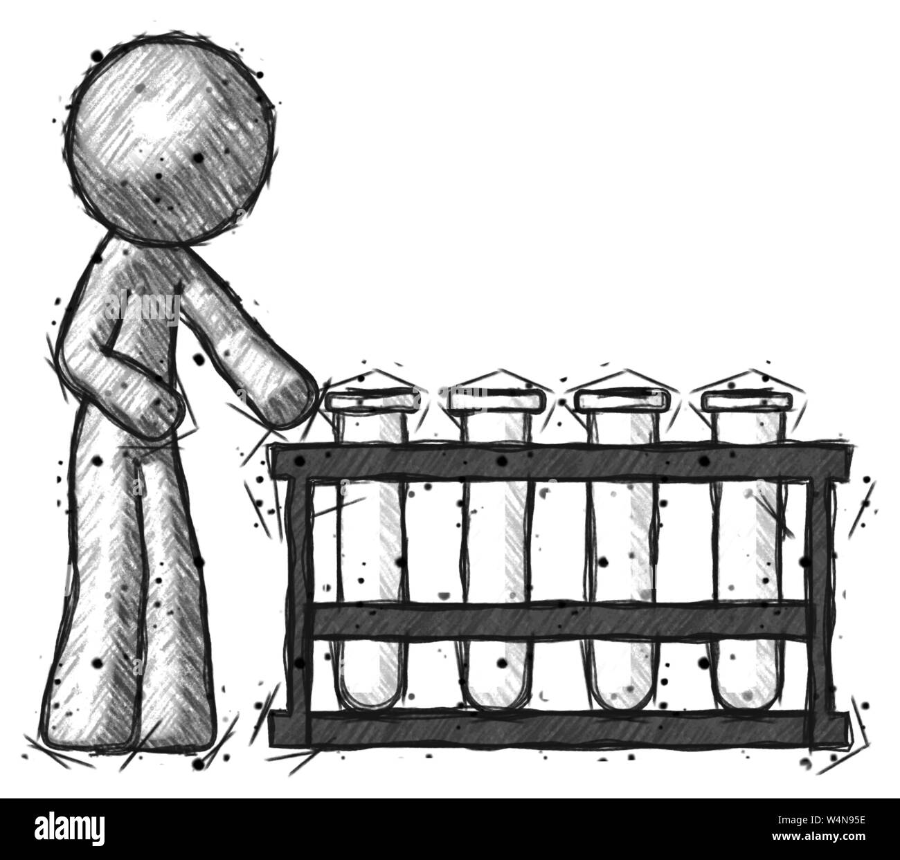 Laboratory test vials Black and White Stock Photos & Images - Alamy