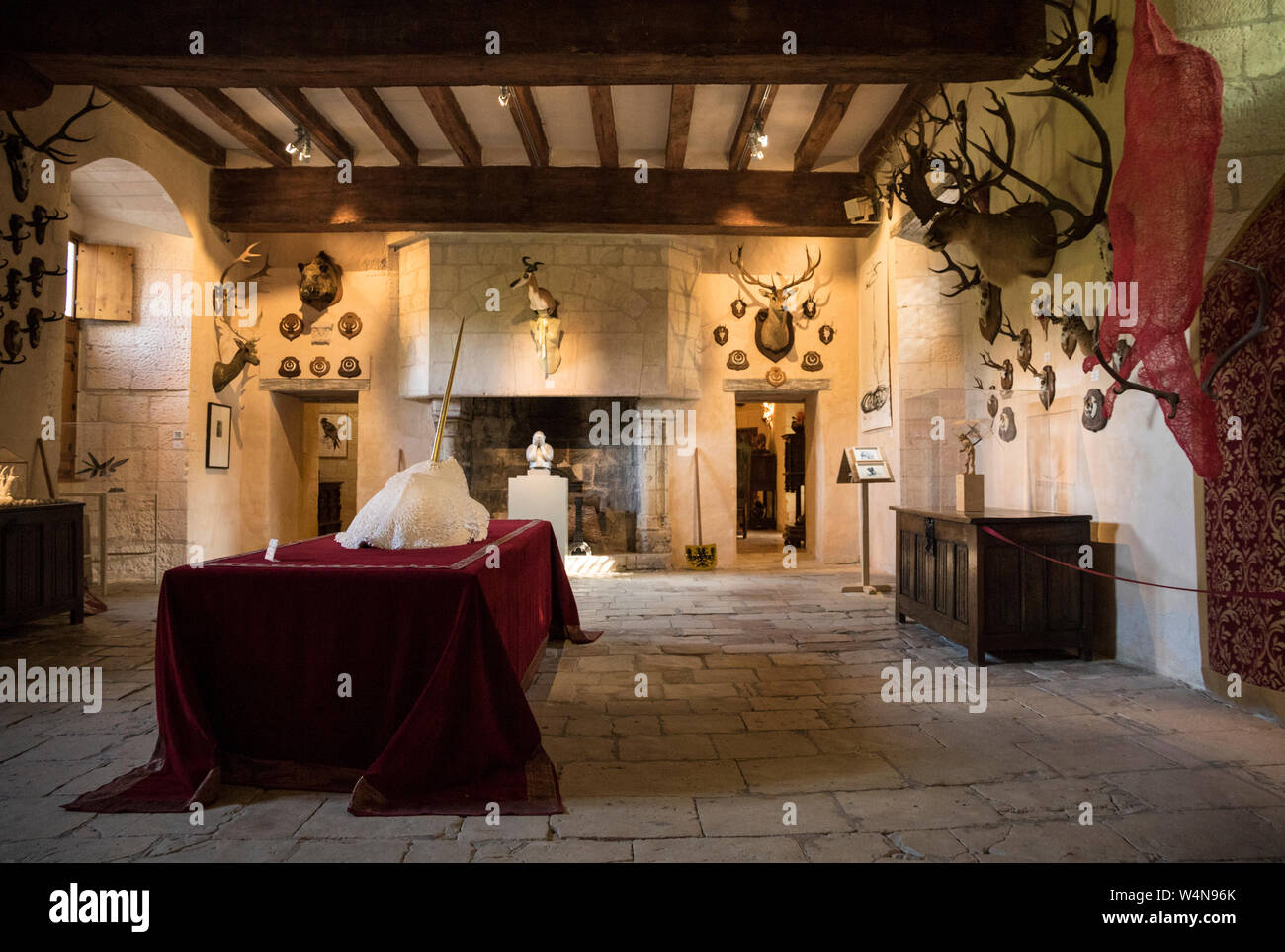 Castle interior fireplace 14th century hi-res stock photography and ...