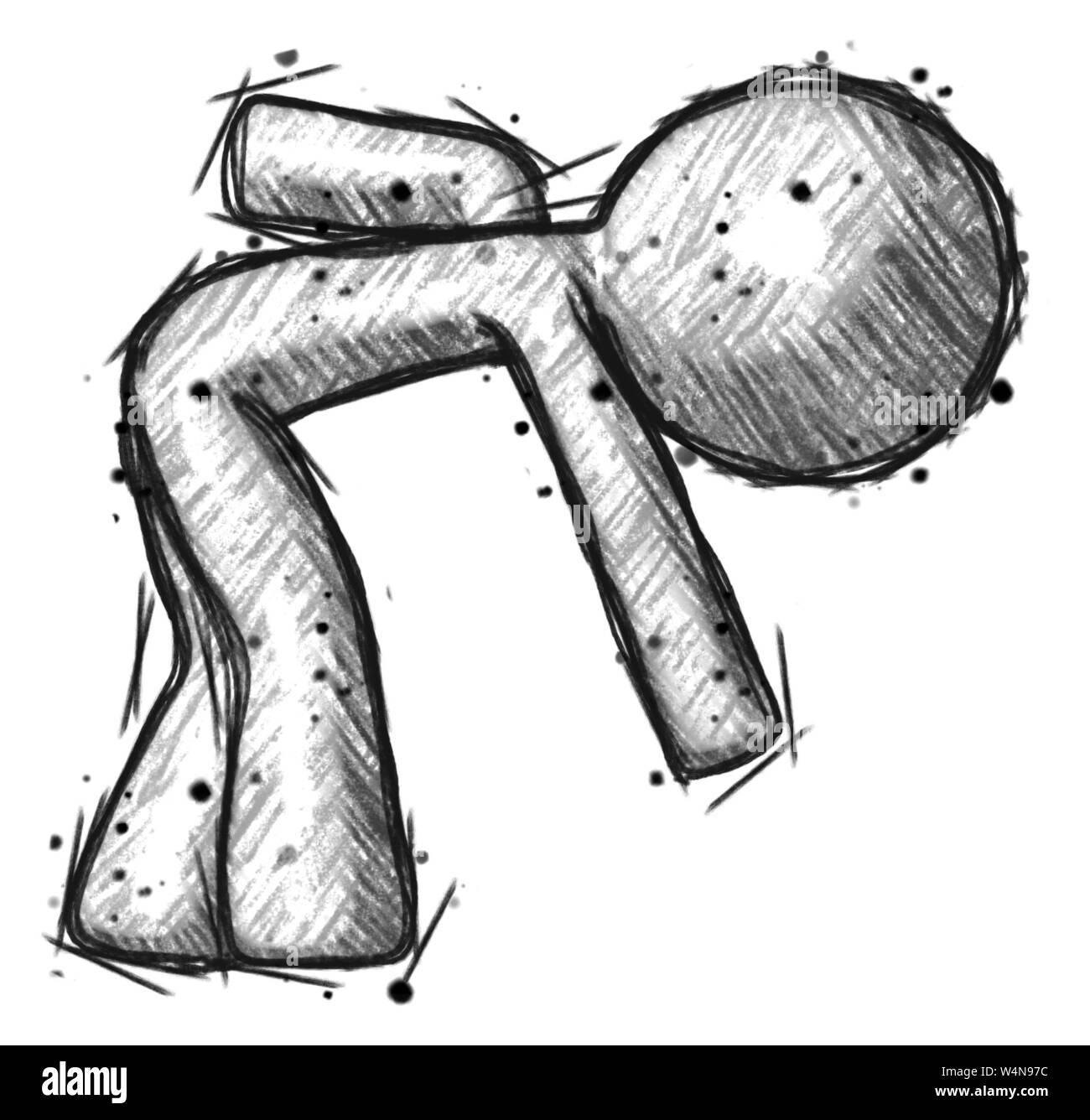 Man bent over illustration hi-res stock photography and images - Alamy