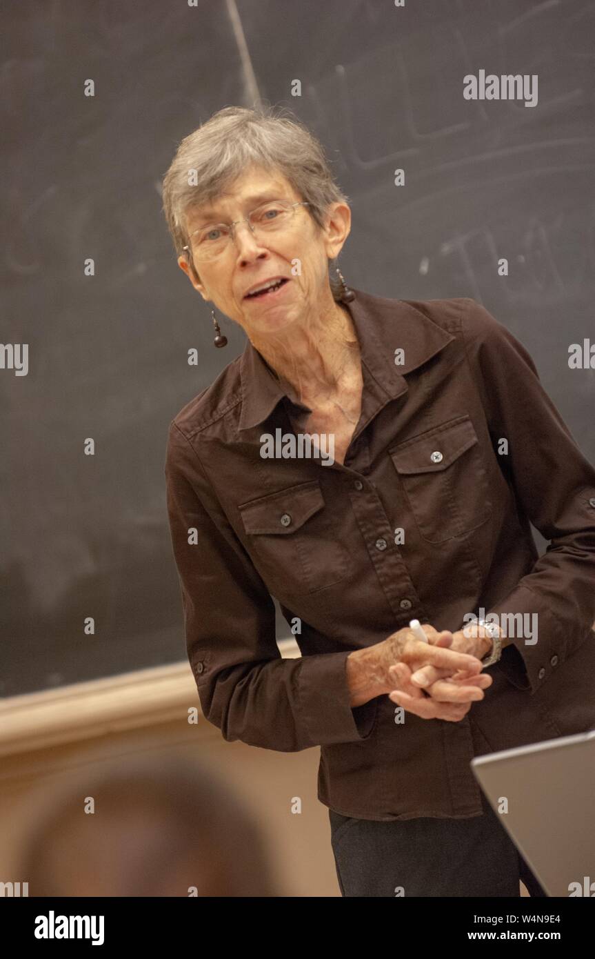 Angled mid-shot of Professor Sara Berry, historian and economist ...