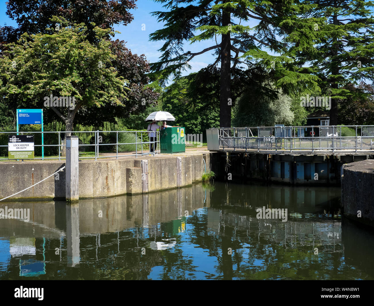 Bell Weir Lock, River Thames, Egham, Surrey, England, UK, GB Stock ...