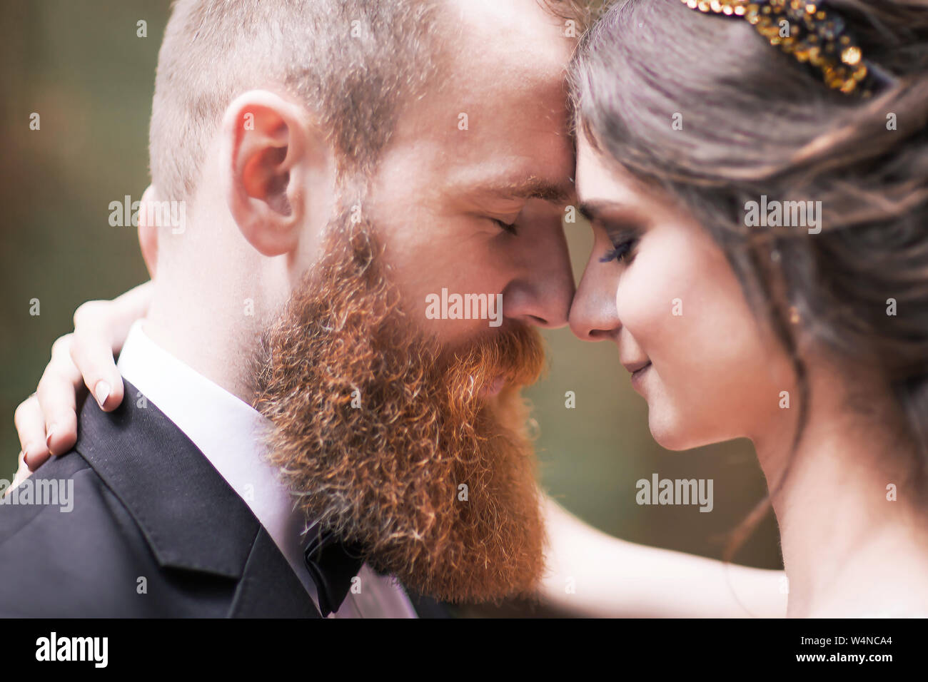 closeup of the happy couple.the beginning of family life.the concept of ...