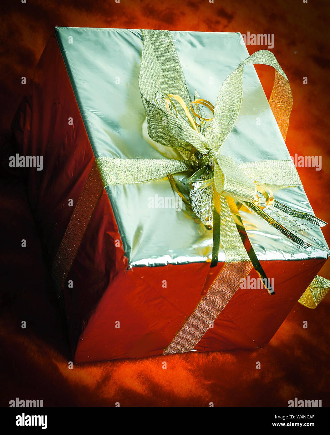 closeup.boxes with gifts with gold ribbon .isolated on white background ...