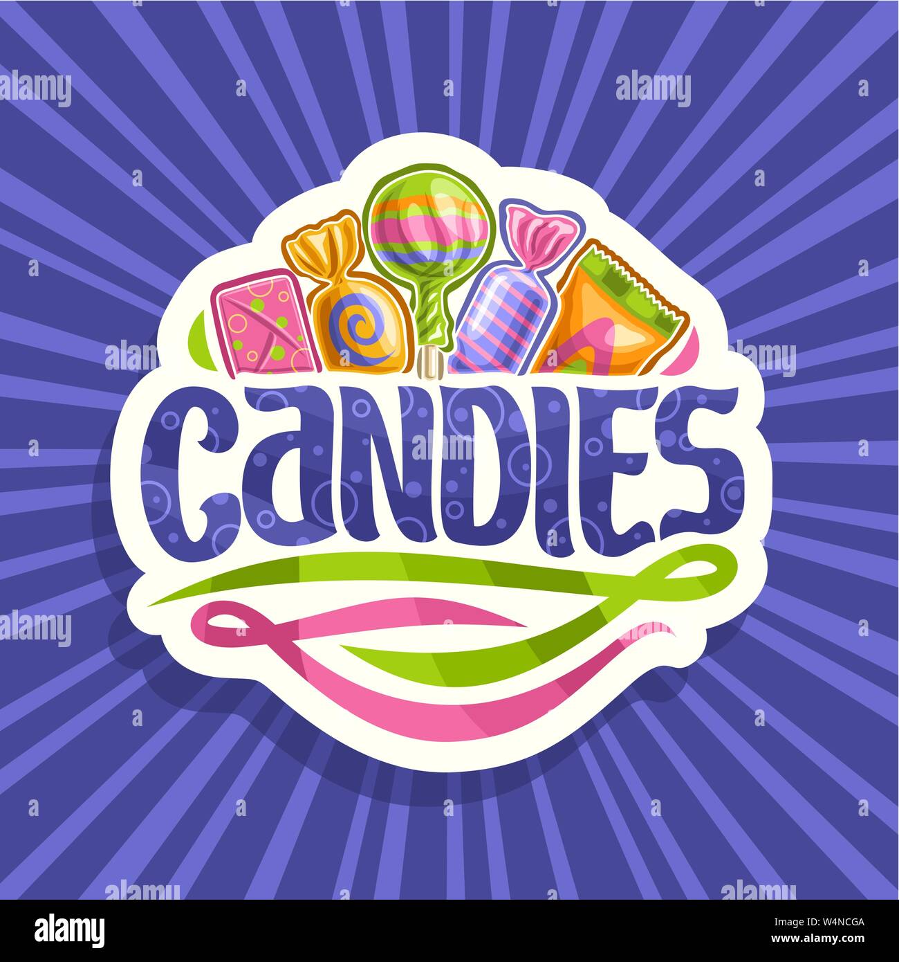 Vector logo for Candies Stock Vector Image & Art - Alamy