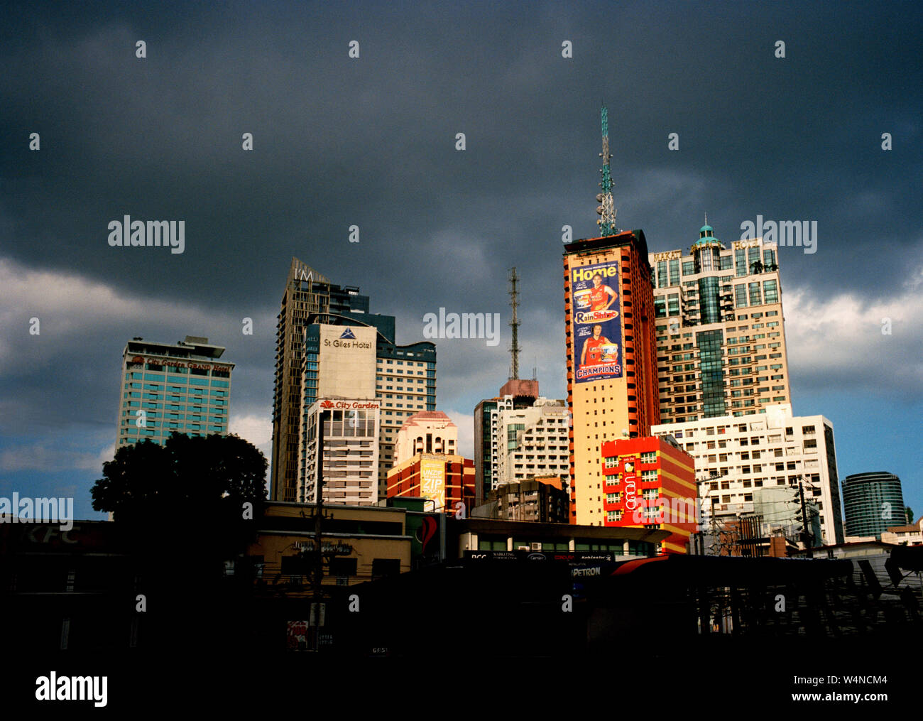 Manila skyline in Makati in Manila in Luzon Metro Manila in the ...