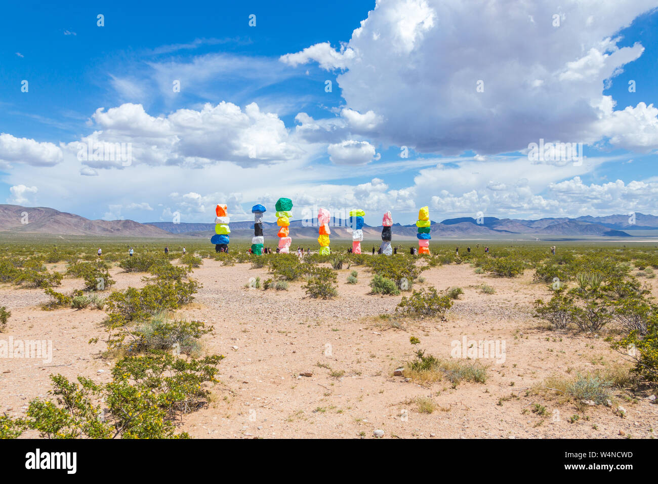 LAS VEGAS, NEVADA, USA - 12 MAY, 2019: Seven Magic Mountains art ...
