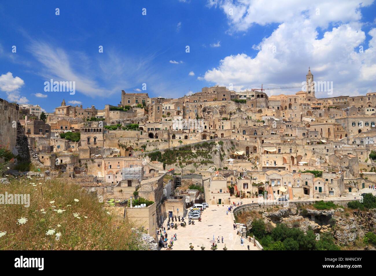 Matera, Italy. Sassi districts of rock and cave houses. UNESCO World ...