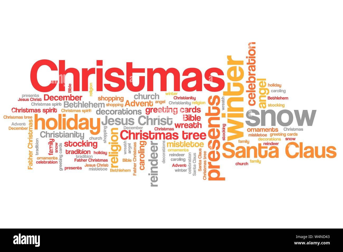 Christmas concepts word cloud illustration. Word collage concept Stock ...
