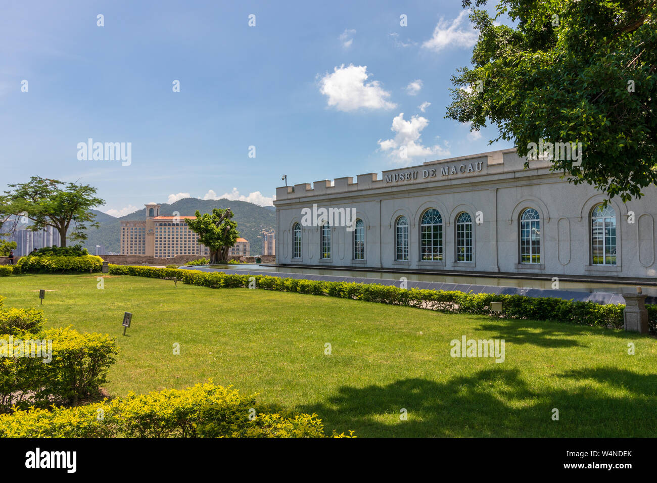 Panorama view on Museu de Macau inside the center of Mount Fortress ...