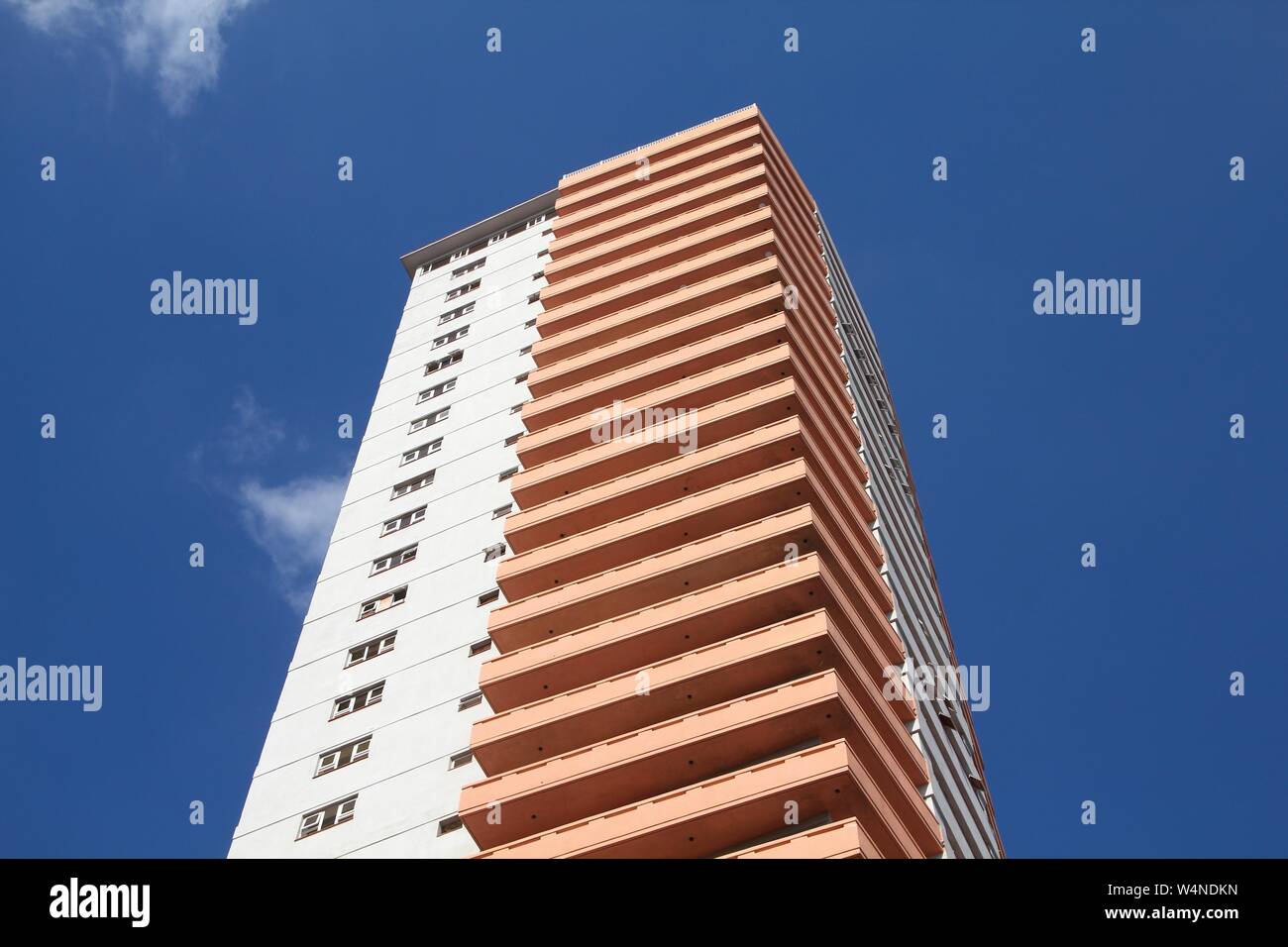 HAVANA, CUBA - FEBRUARY 24, 2011: Edificio Someillan bulding in Havana ...