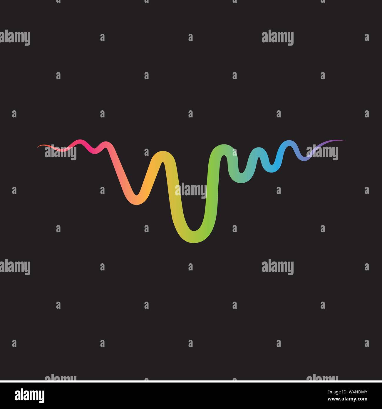 Sound waves vector illustration design template Stock Vector Image ...