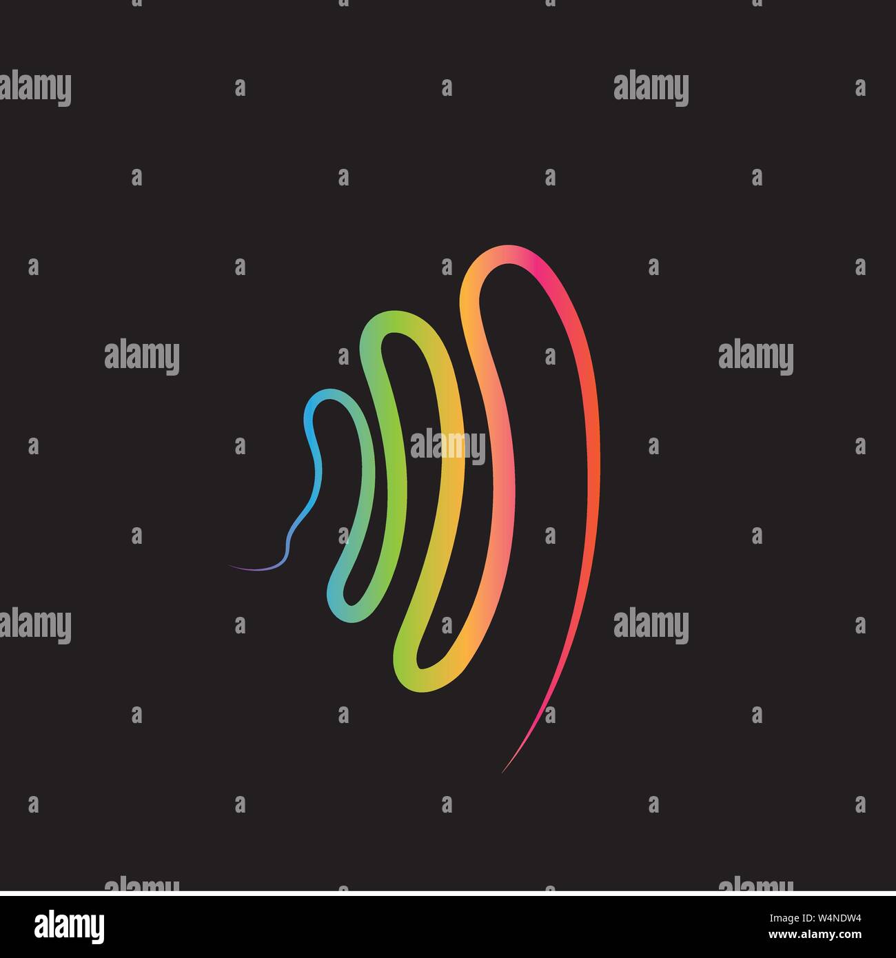 Sound waves vector illustration design template Stock Vector Image ...