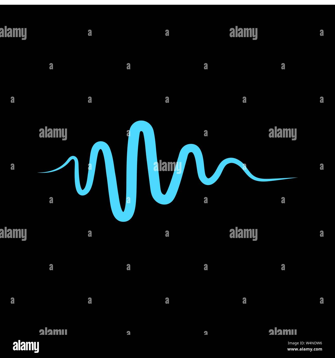 Sound waves vector illustration design template Stock Vector Image ...