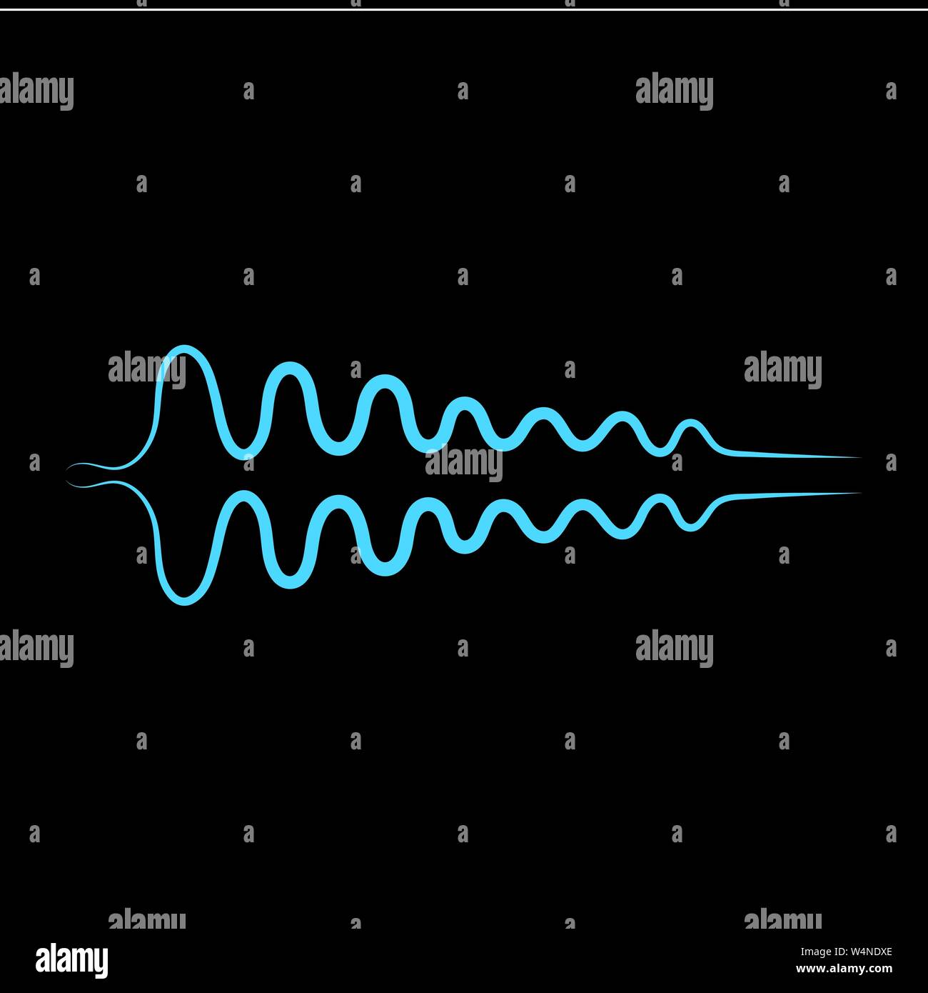 Sound waves vector illustration design template Stock Vector Image ...