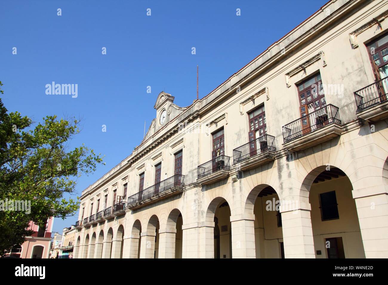 Matanzas, Cuba - city architecture. Decorative architecture next to ...