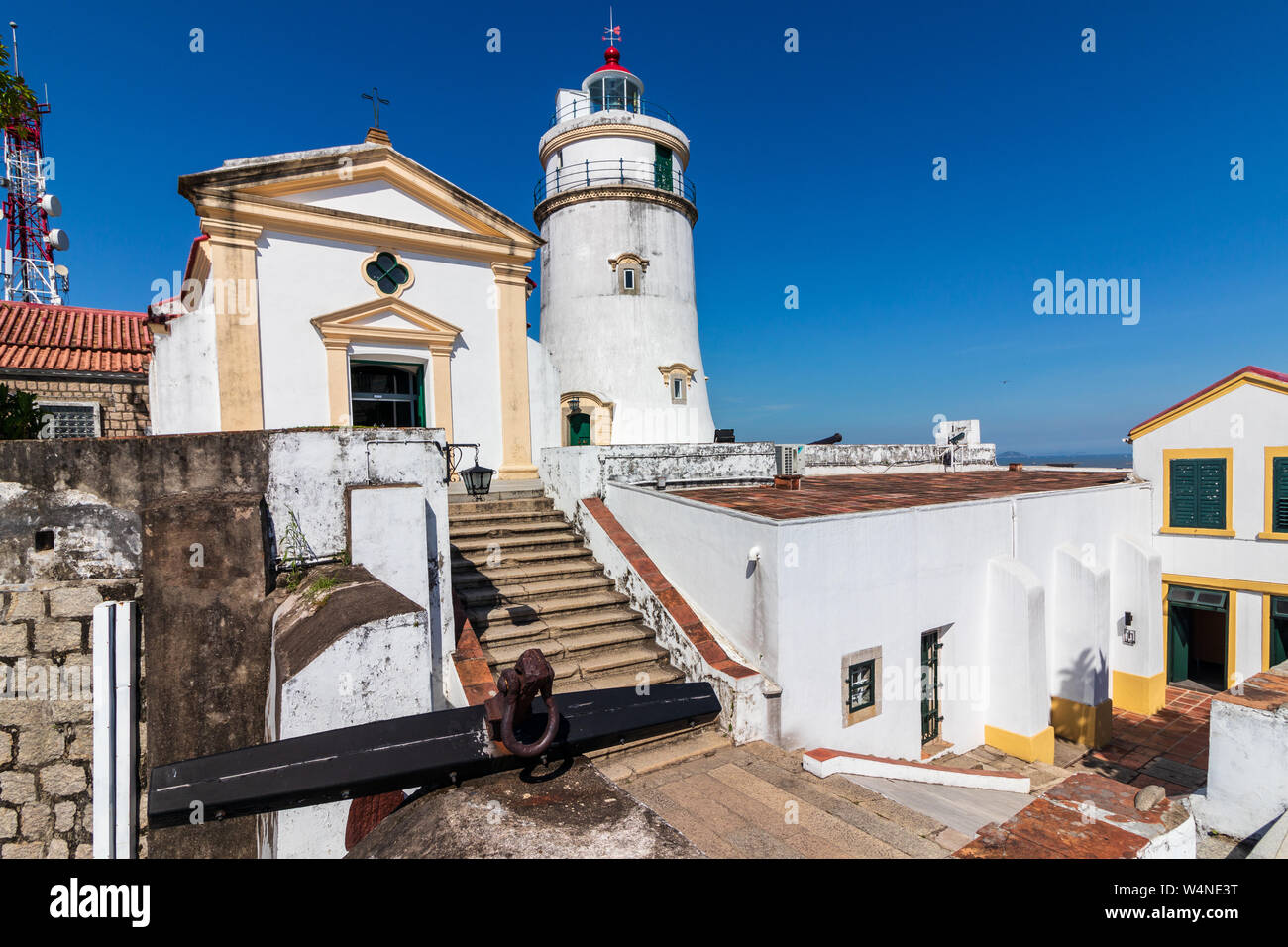Buildings of Guia Lighthouse Fortress and Chapel of our Lady. São ...