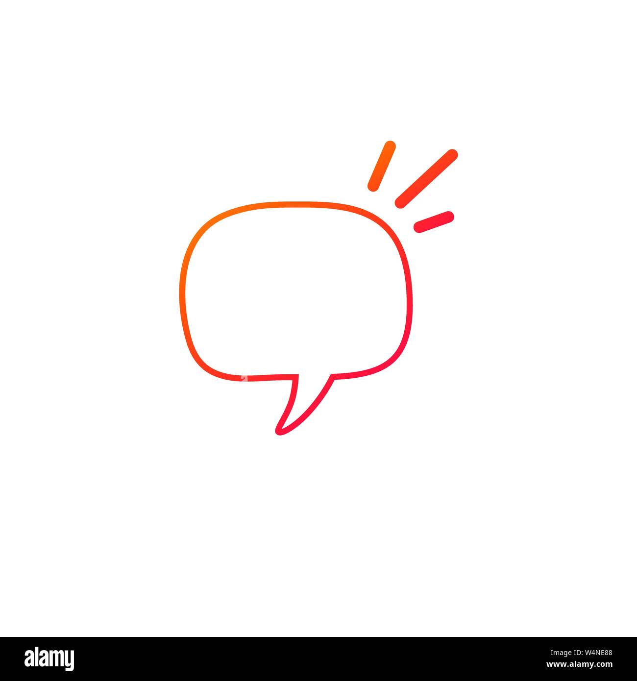 Linear Hand drawn Speech Bubble, Rectangle Distorted Circle and Square ...
