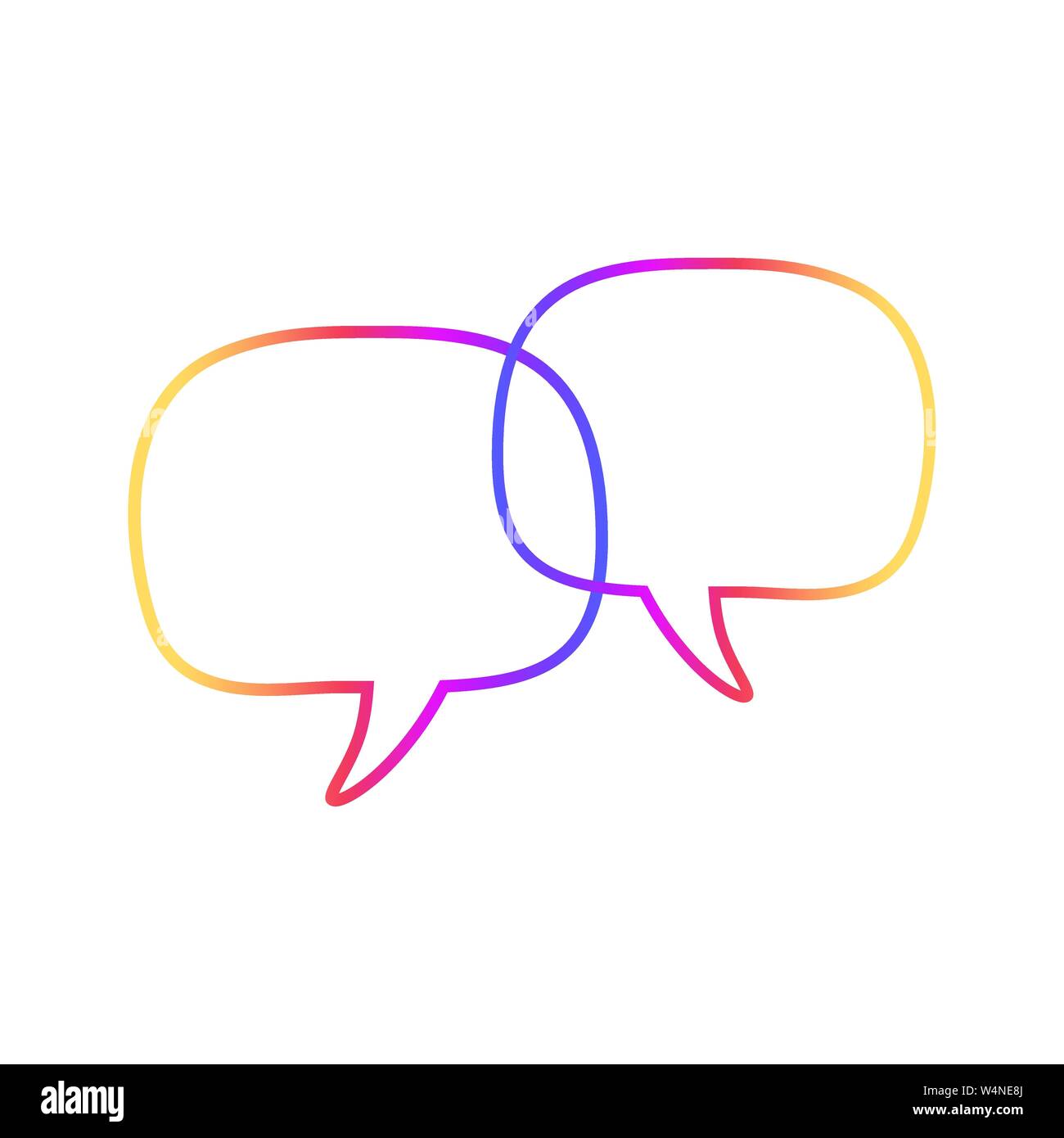 Linear Hand drawn Speech Bubbles, Rectangle Distorted Circles and ...