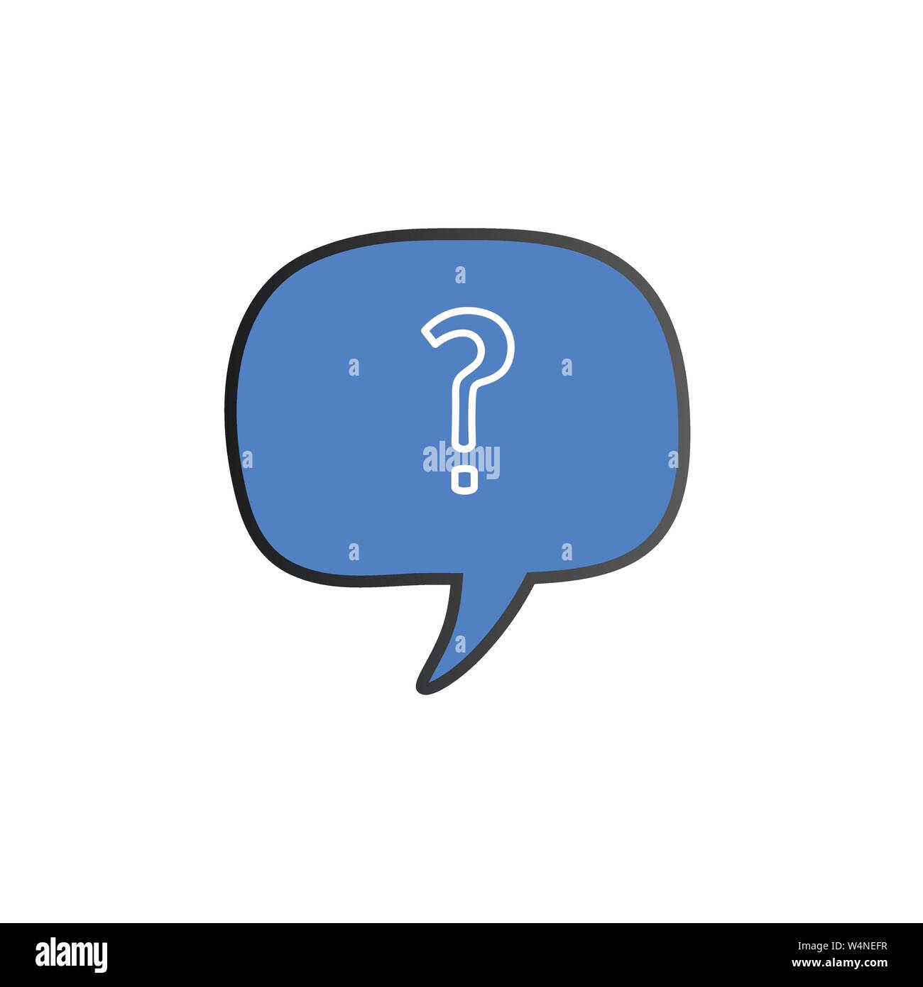 Question mark Help speech bubble symbol. FAQ sign. Vector illustration ...