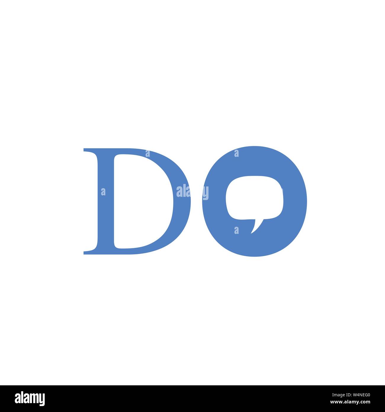 Speech bubble Do Word. Vector callout typography design for social ...