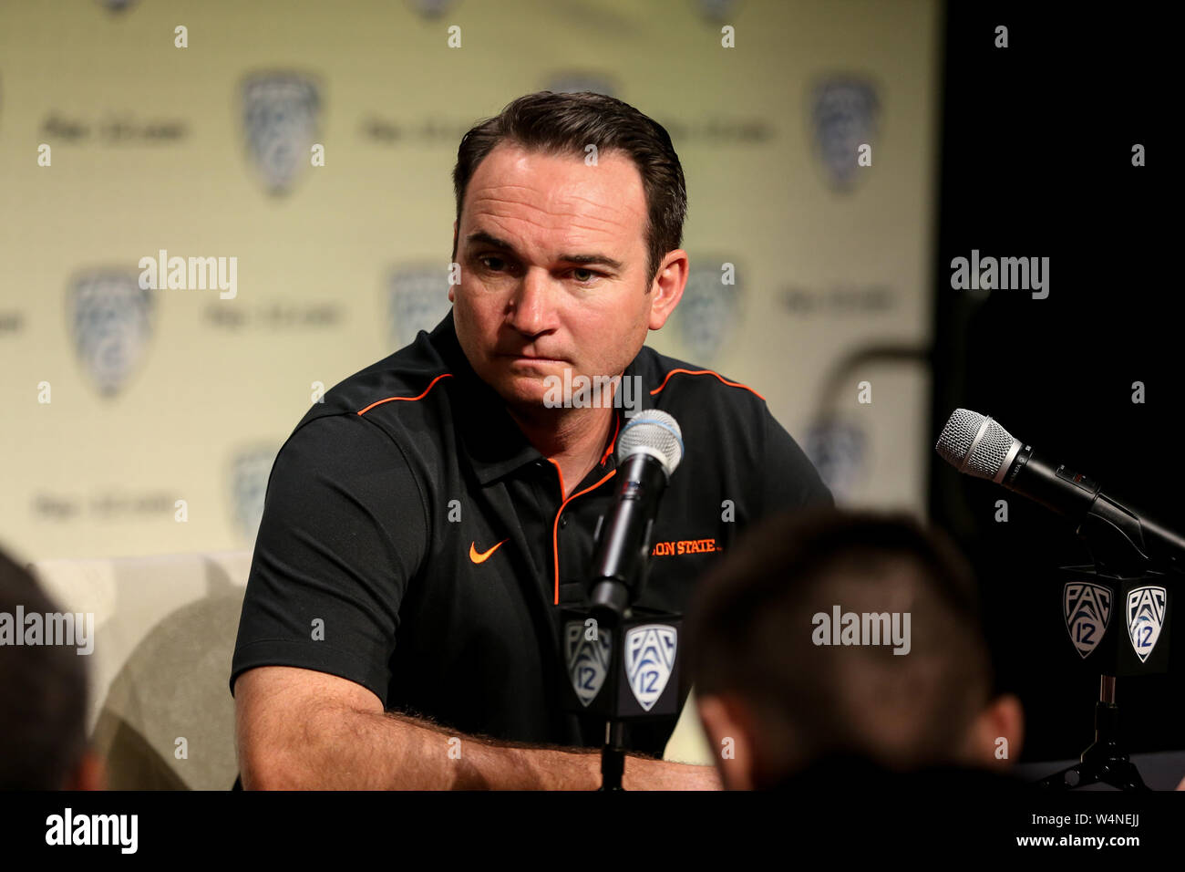 Hollywood CA. 24th July, 2019. Oregon State coach Jonathan Smith during ...