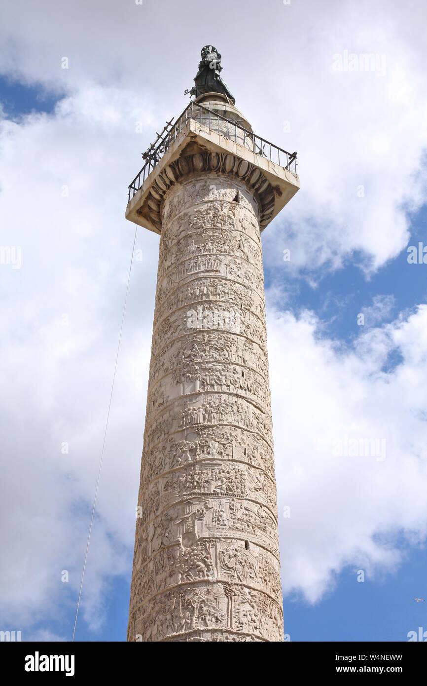 Rome, Italy - famous Trajan's Column. Old monument Stock Photo - Alamy