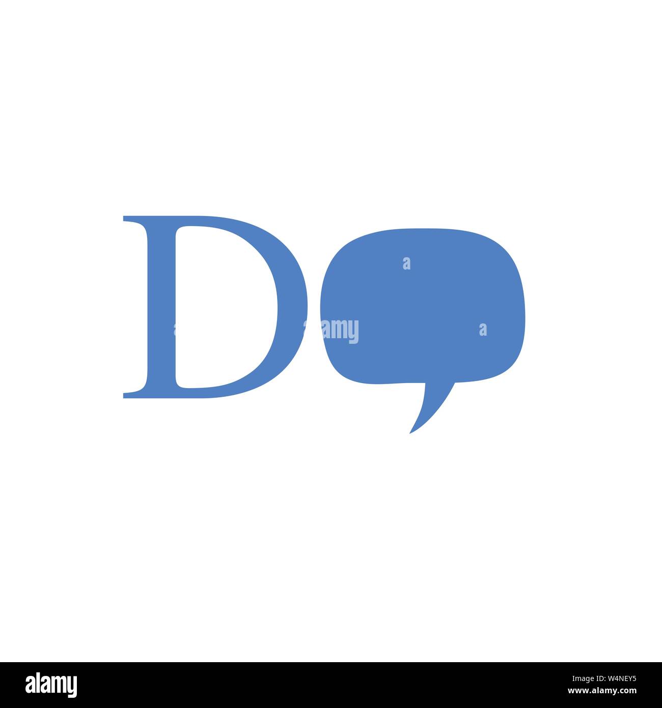 Speech bubble Do Word. Vector callout typography design for social ...