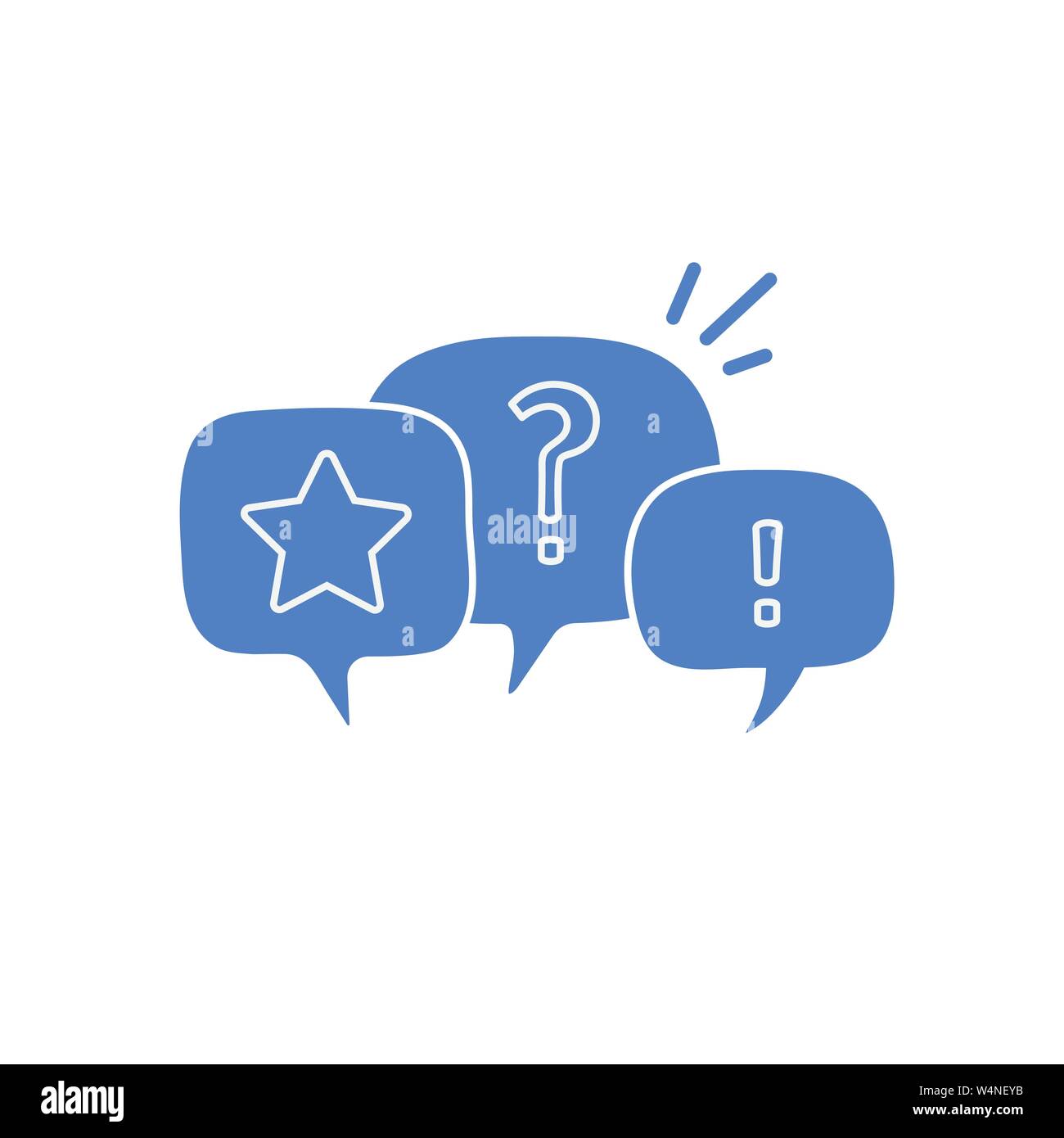 question mark and exclamation mark in chat bubbles , vector illustration isolated on white Stock ...