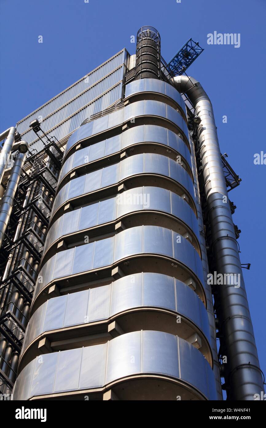 LONDON, UK - MAY 13, 2012: Lloyd's building in London. It was built in ...
